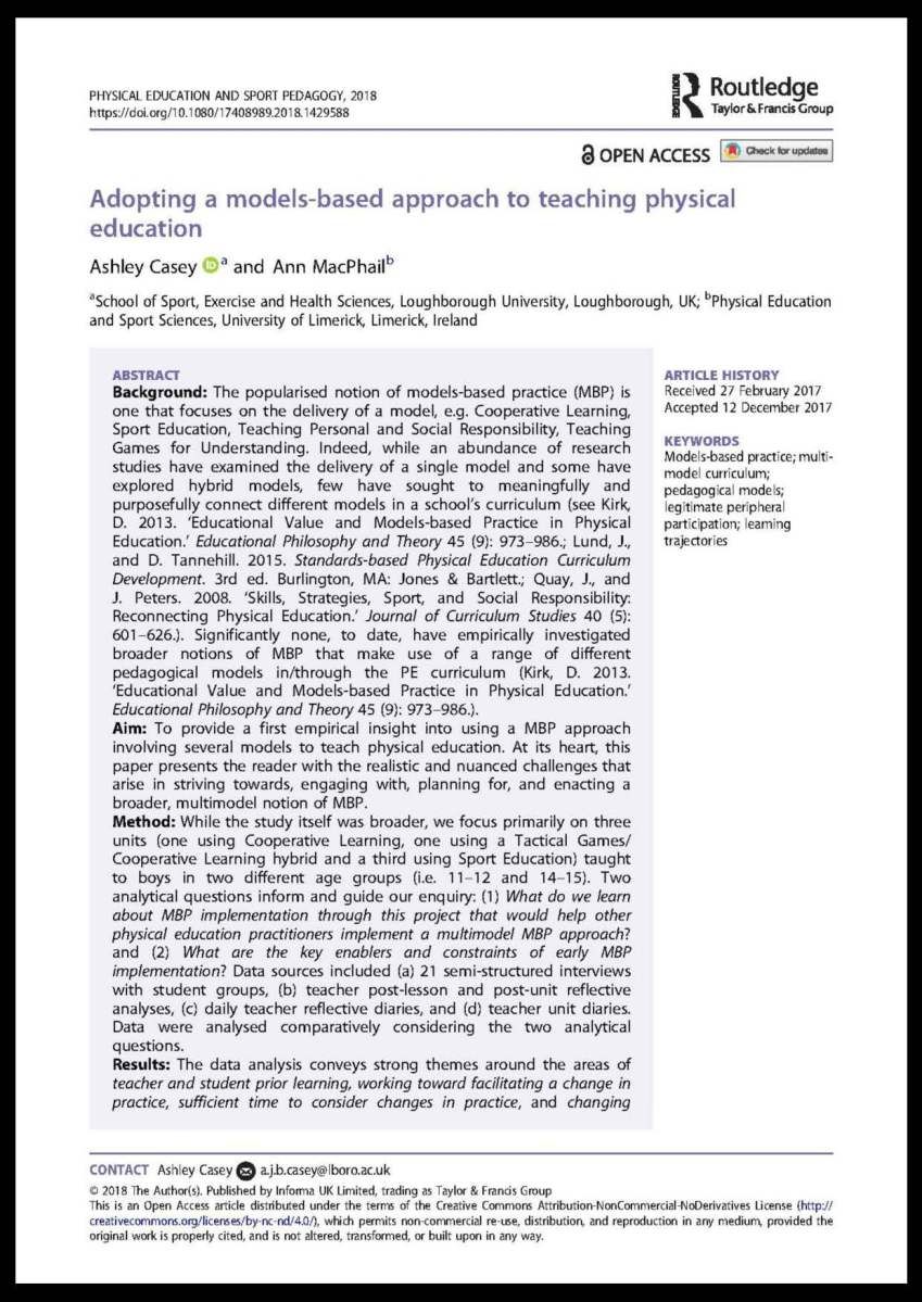 New Publication: Adopting a models-based approach to teaching physical ...