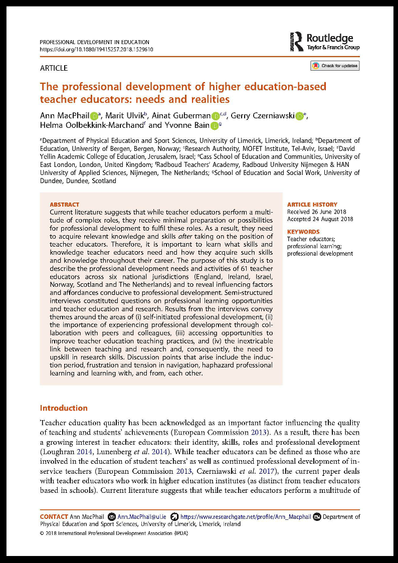 Publication: The professional development of higher education-based ...