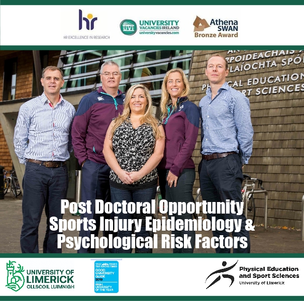 Irish Rugby Injury Surveillance Expansion: Post-Doctoral Opportunity ...
