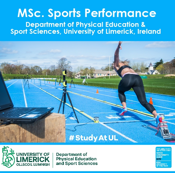 Applications are OPEN for the award-winning MSc Sports Performance at the University of Limerick ...