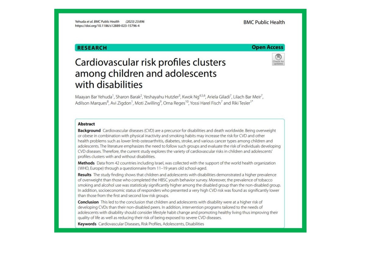 Publication: Cardiovascular risk profiles clusters among children and ...