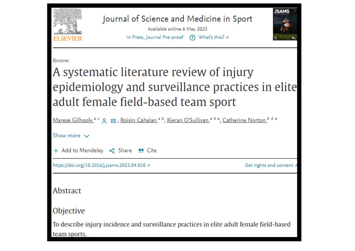 Publication: A systematic literature review of injury epidemiology and ...